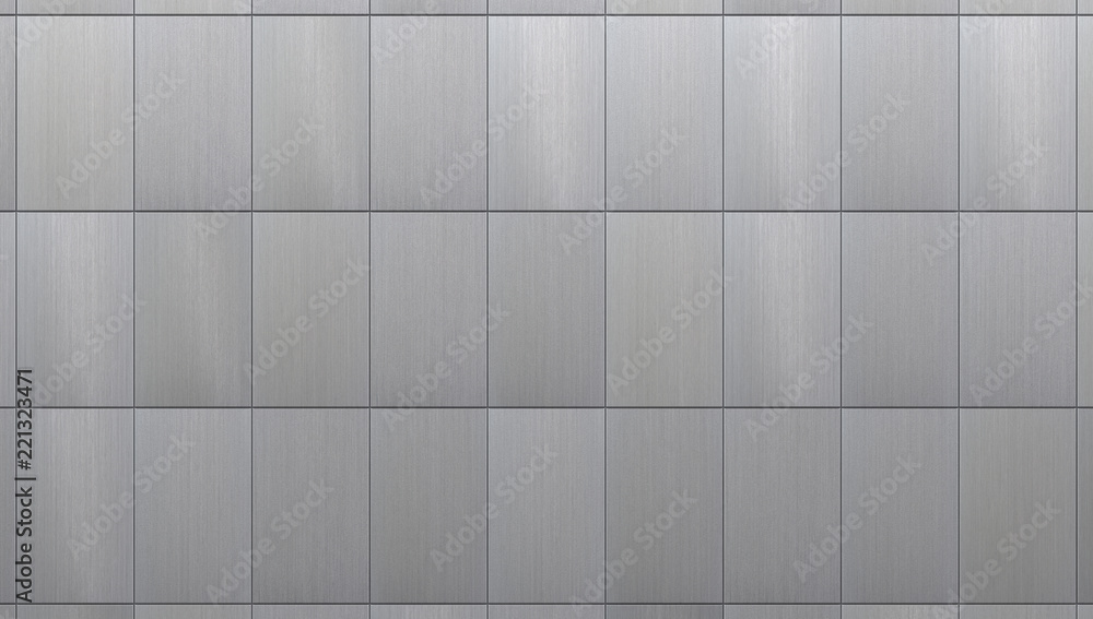 Tiled Metal Background (3d illustration) Stock Illustration | Adobe Stock