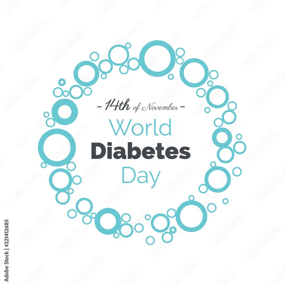 14th of November world diabetes day awareness poster. Vector ...