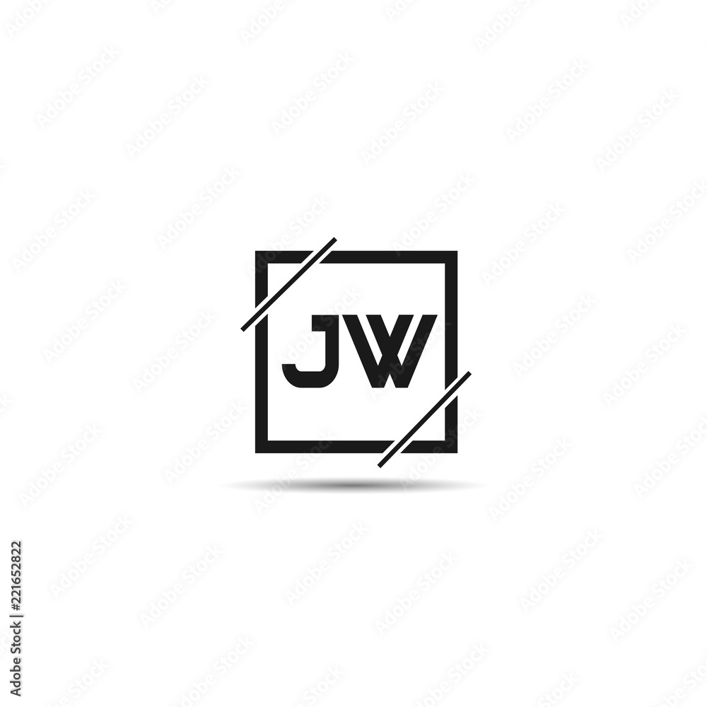 Initial Letter JW Logo Template Design Stock Vector | Adobe Stock