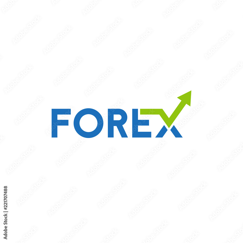Forex word with arrow Vector logo icon template Stock Vector | Adobe Stock