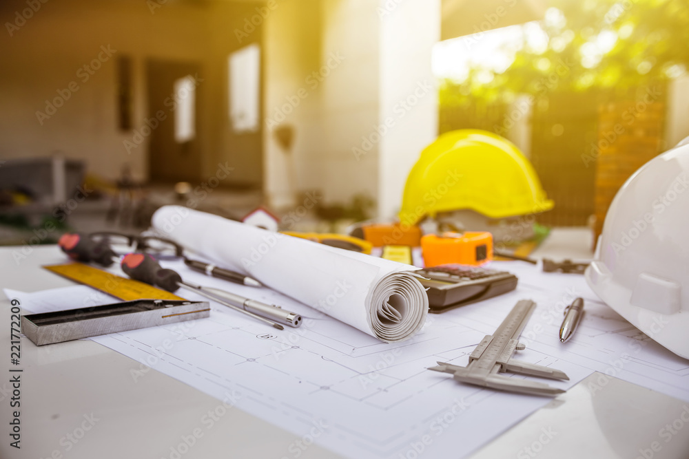 Engineering diagram blueprint paper drafting project sketch ...