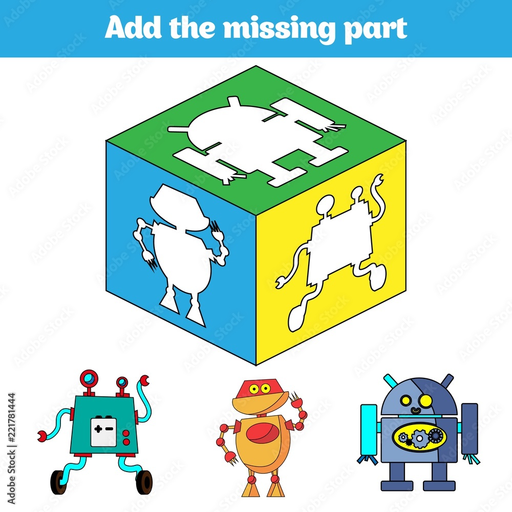 Puzzle game. Visual Educational Game for children. Task: find the ...