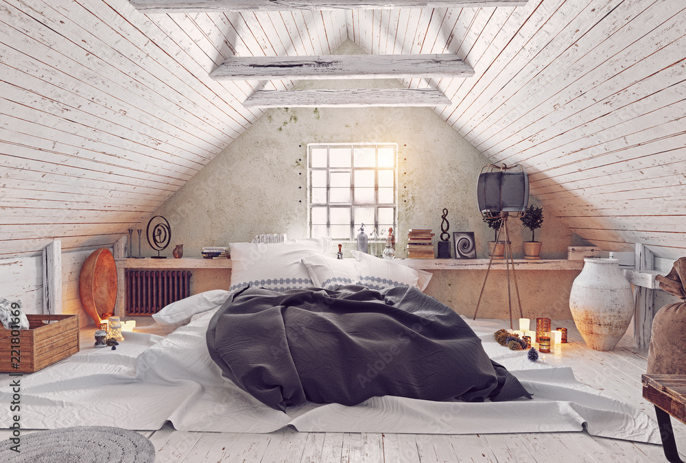 Modern attic bed store