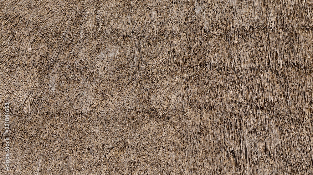 Thatched Straw Roof Texture Background Stock Photo | Adobe Stock