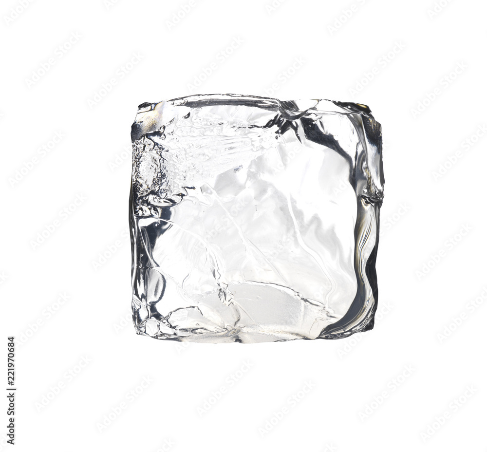 square ice cube isolated on white background Stock Photo | Adobe Stock