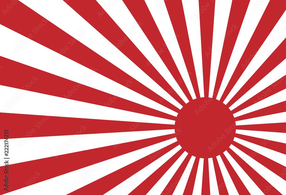 vector of red sun ray of japan rising sun Stock Vector | Adobe Stock