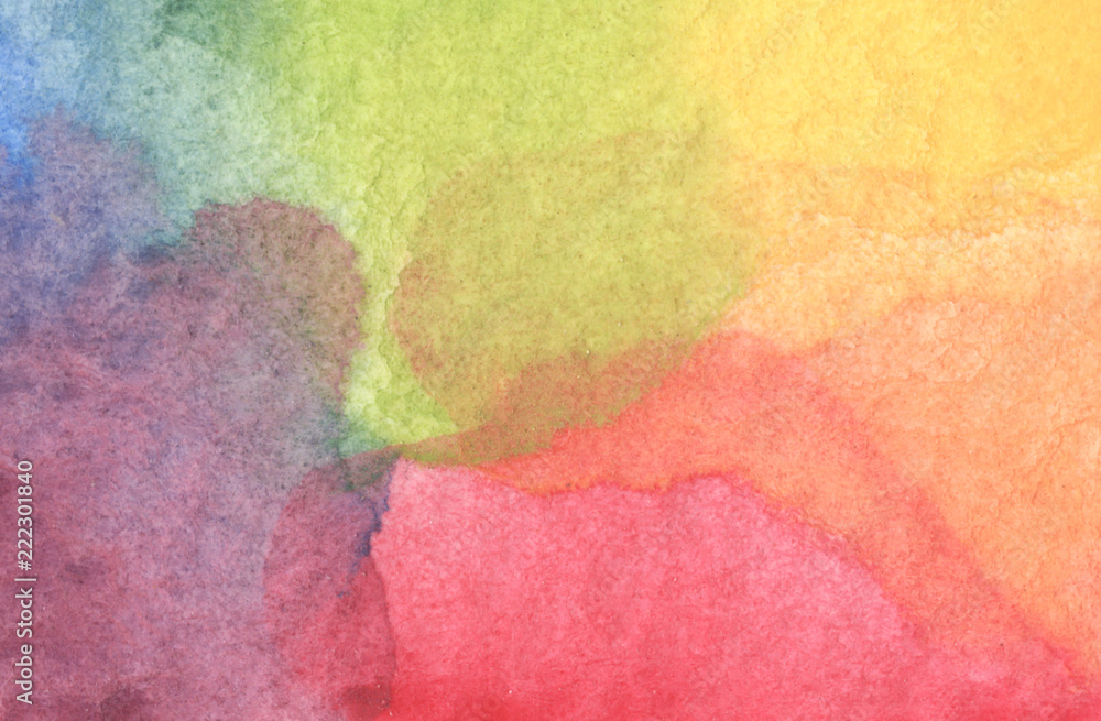 Colorful Rainbow watercolor background - abstract texture Stock ...