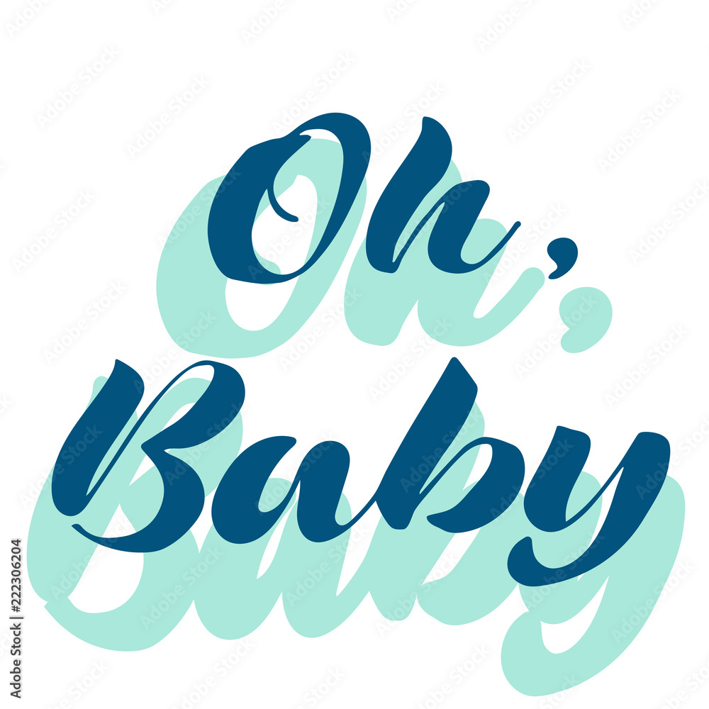 Oh, Baby. Lettering for babies clothes and nursery decorations bags ...
