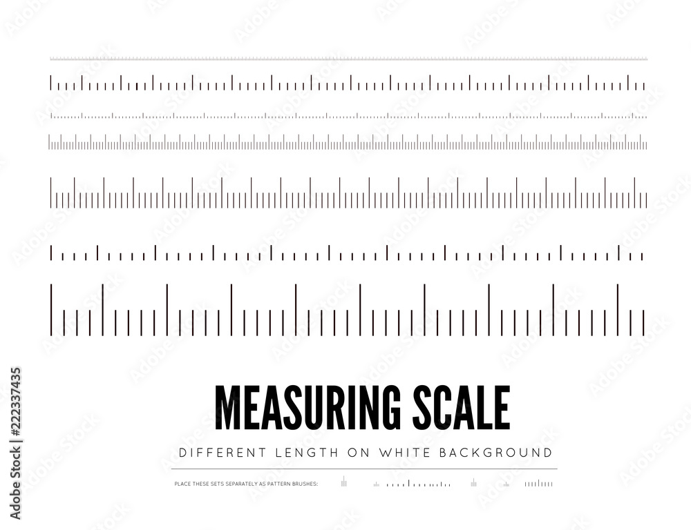 Measuring rulers of different scale, length and shape. elements Stock ...
