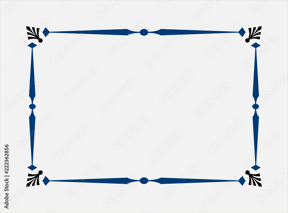 Vector de Stock Marco elegante de color azul. | Adobe Stock