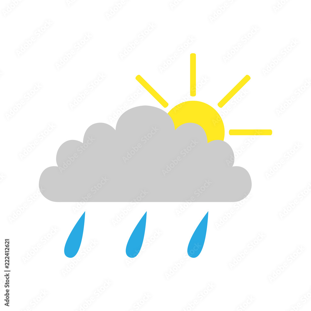 Rainy Weather Symbol Rainfall Symbol Cloud And Rain Weather Forecast
