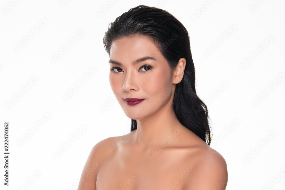 Beautiful Young asian Woman with Clean Fresh Skin look. Girl beauty ...