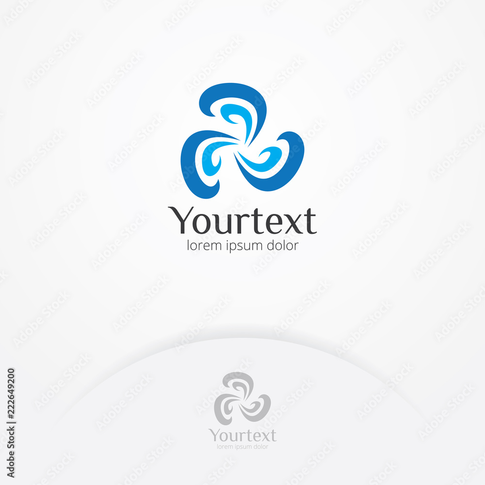 Wind energy logo design. Vector logo of renewable energy in a spiral ...