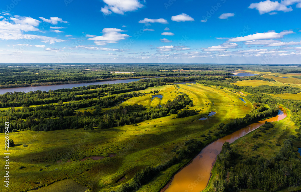Vasyugan swamp from aerial view. The biggest swamp in the World. Taiga ...