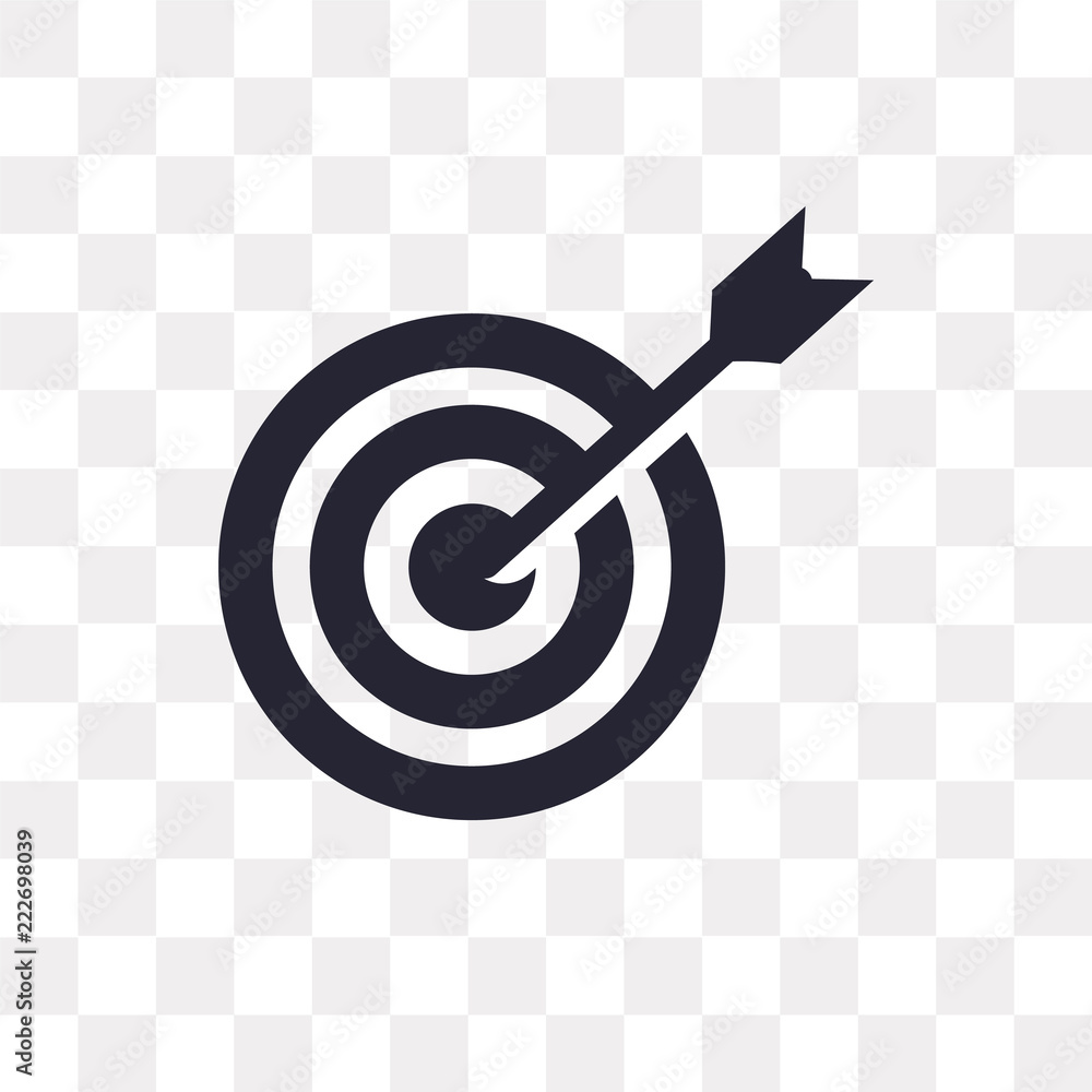 target icon on transparent background. Modern icons vector illustration ...