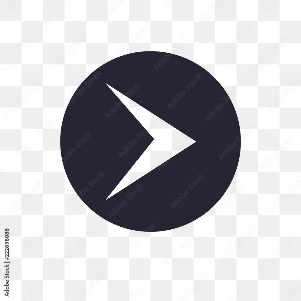 right arrow icon on transparent background. Modern icons vector ...