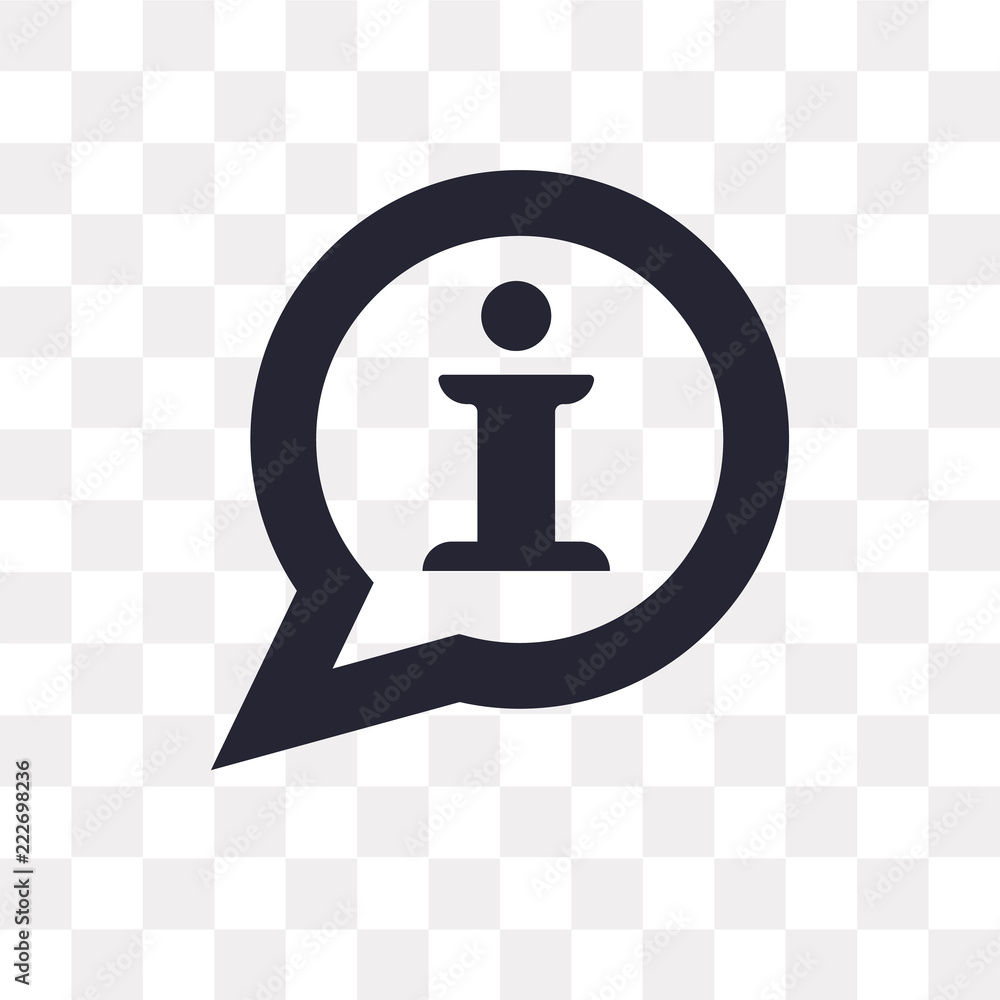 info icon on transparent background. Modern icons vector illustration ...