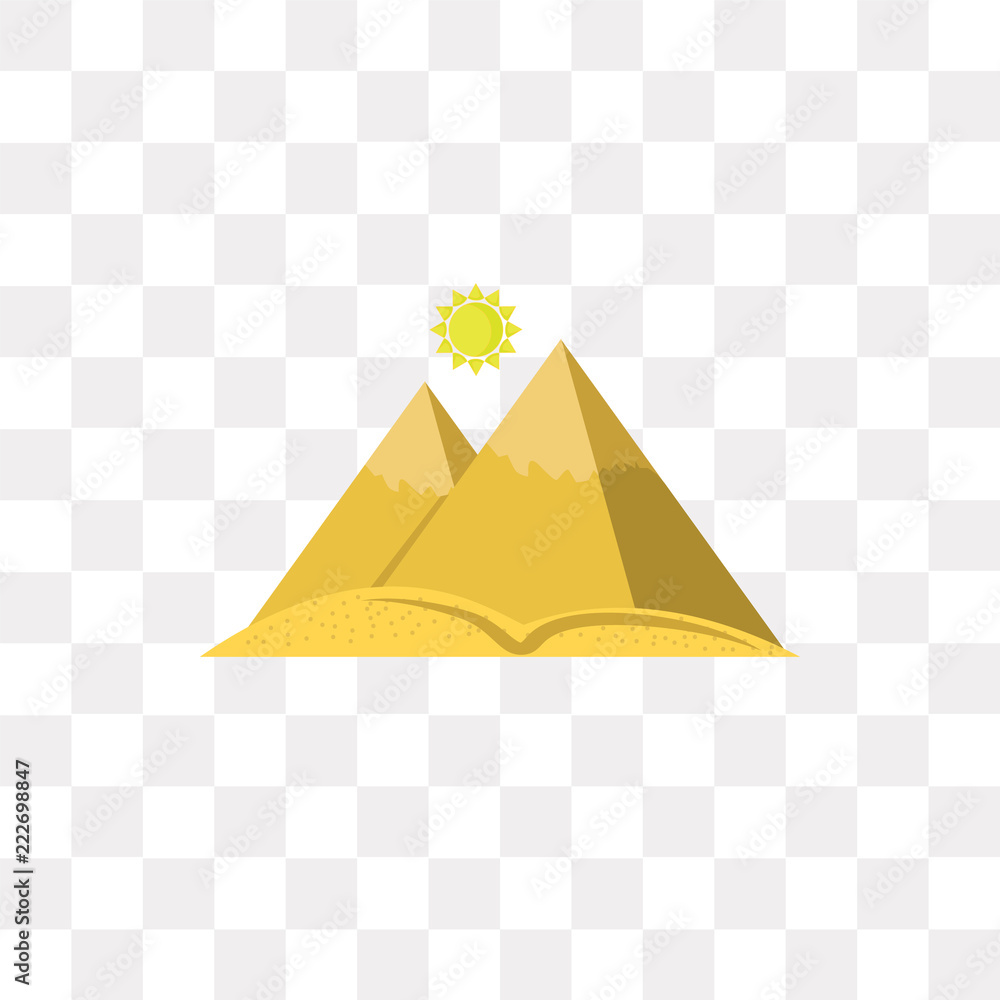 pyramid icon on transparent background. Modern icons vector ...