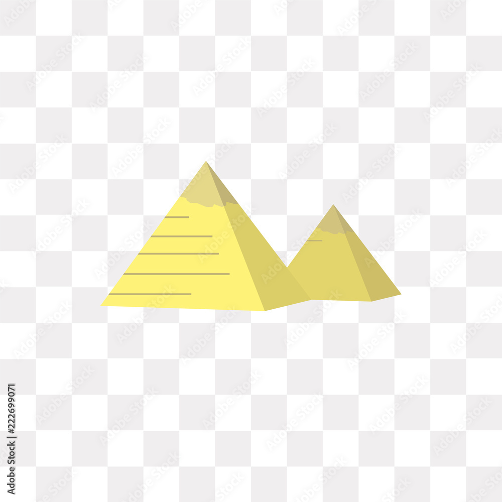 pyramid icon on transparent background. Modern icons vector ...
