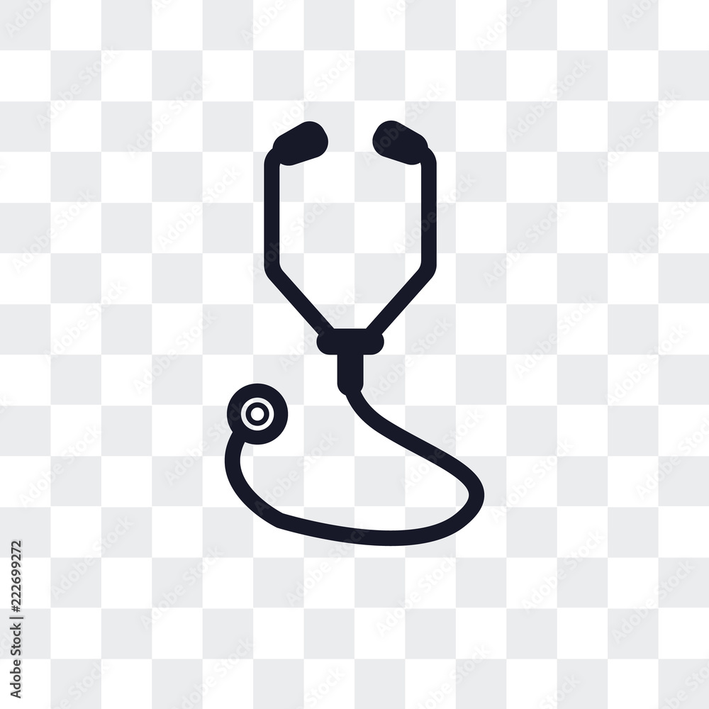 stethoscope icon isolated on transparent background. Modern and ...