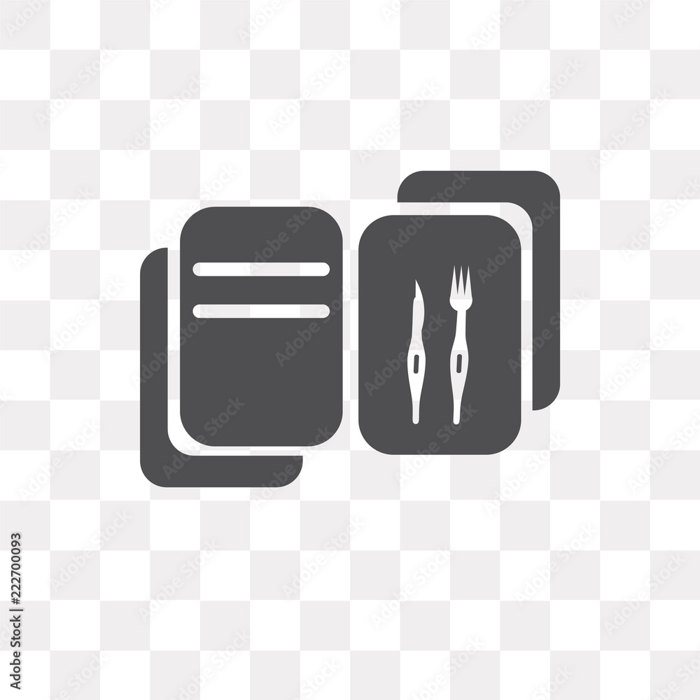 recipe icon on transparent background. Modern icons vector illustration ...