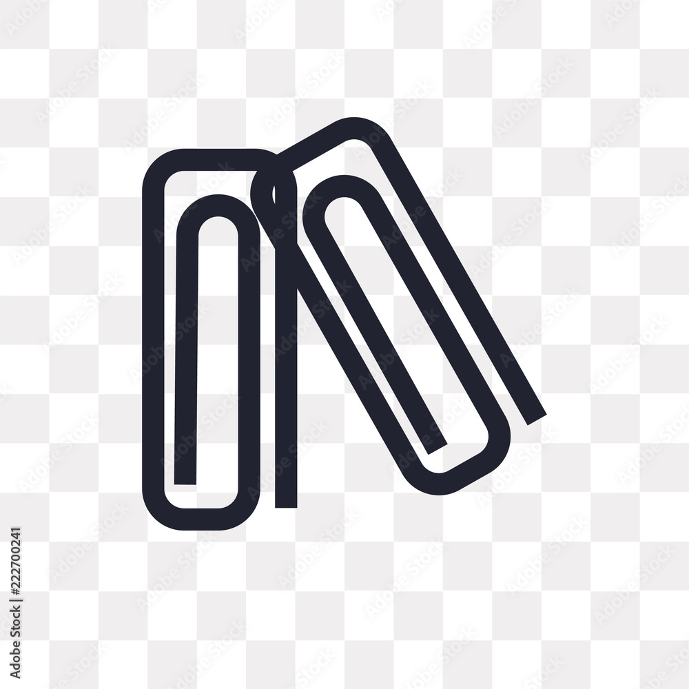 attachment icon on transparent background. Modern icons vector ...