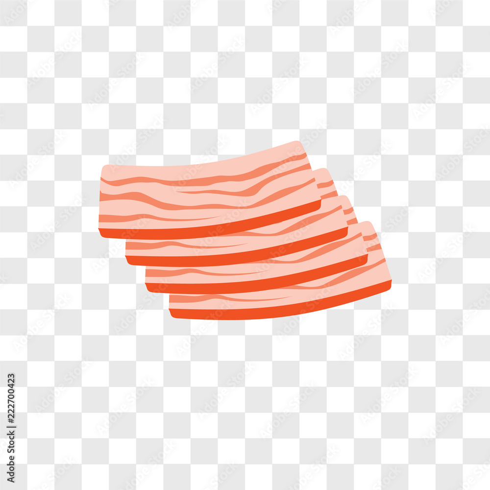 bacon icons isolated on transparent background. Modern and editable ...