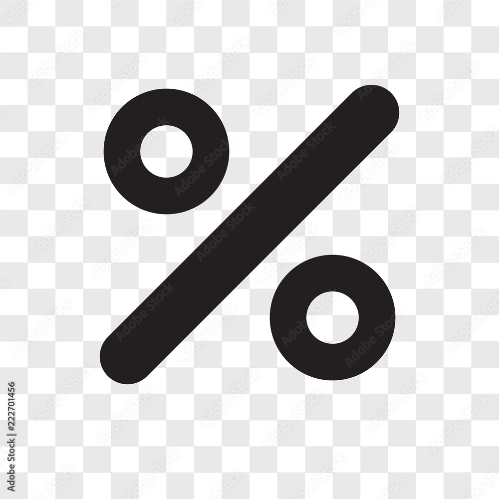 percent icons isolated on transparent background. Modern and editable ...