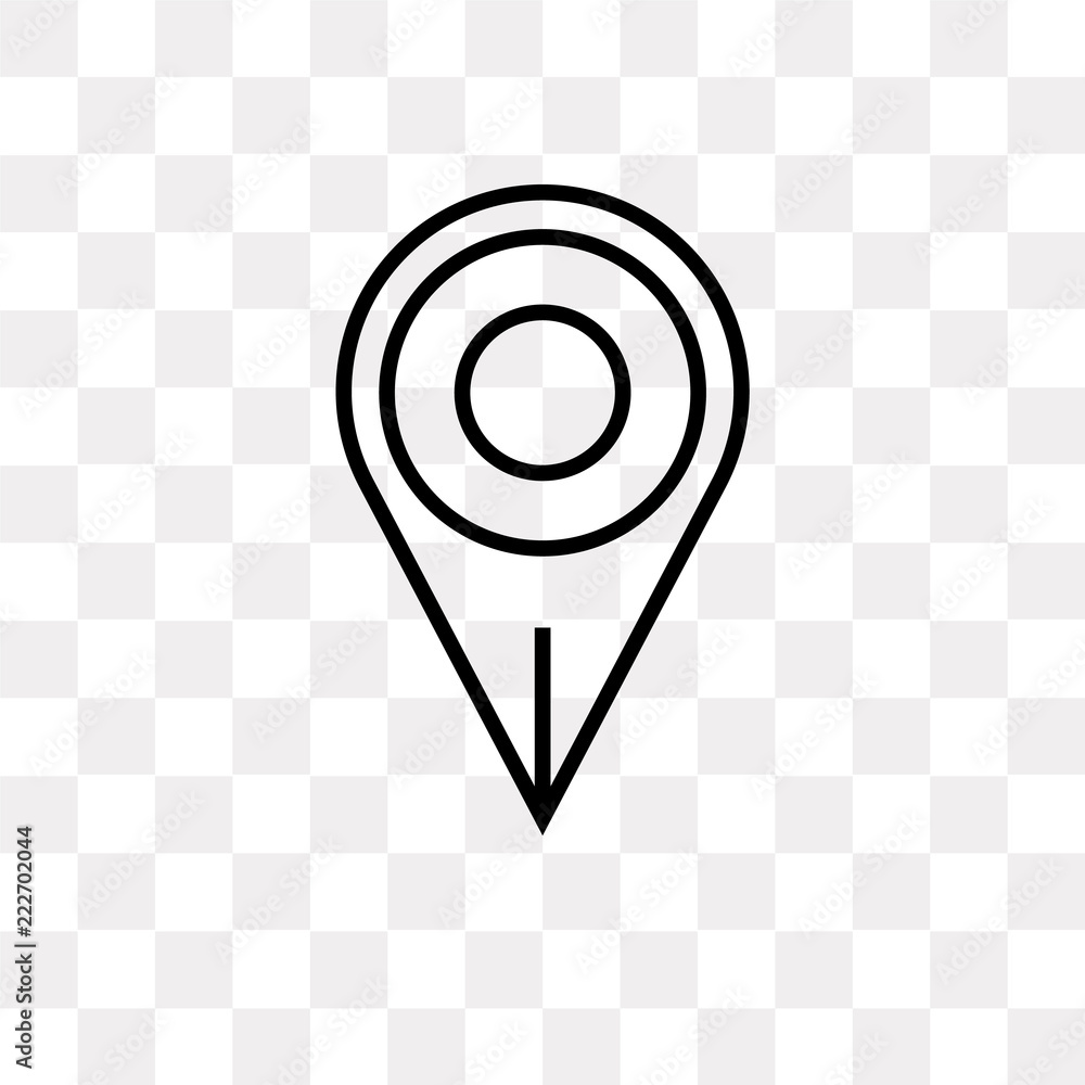 map pointer icon on transparent background. Modern icons vector ...