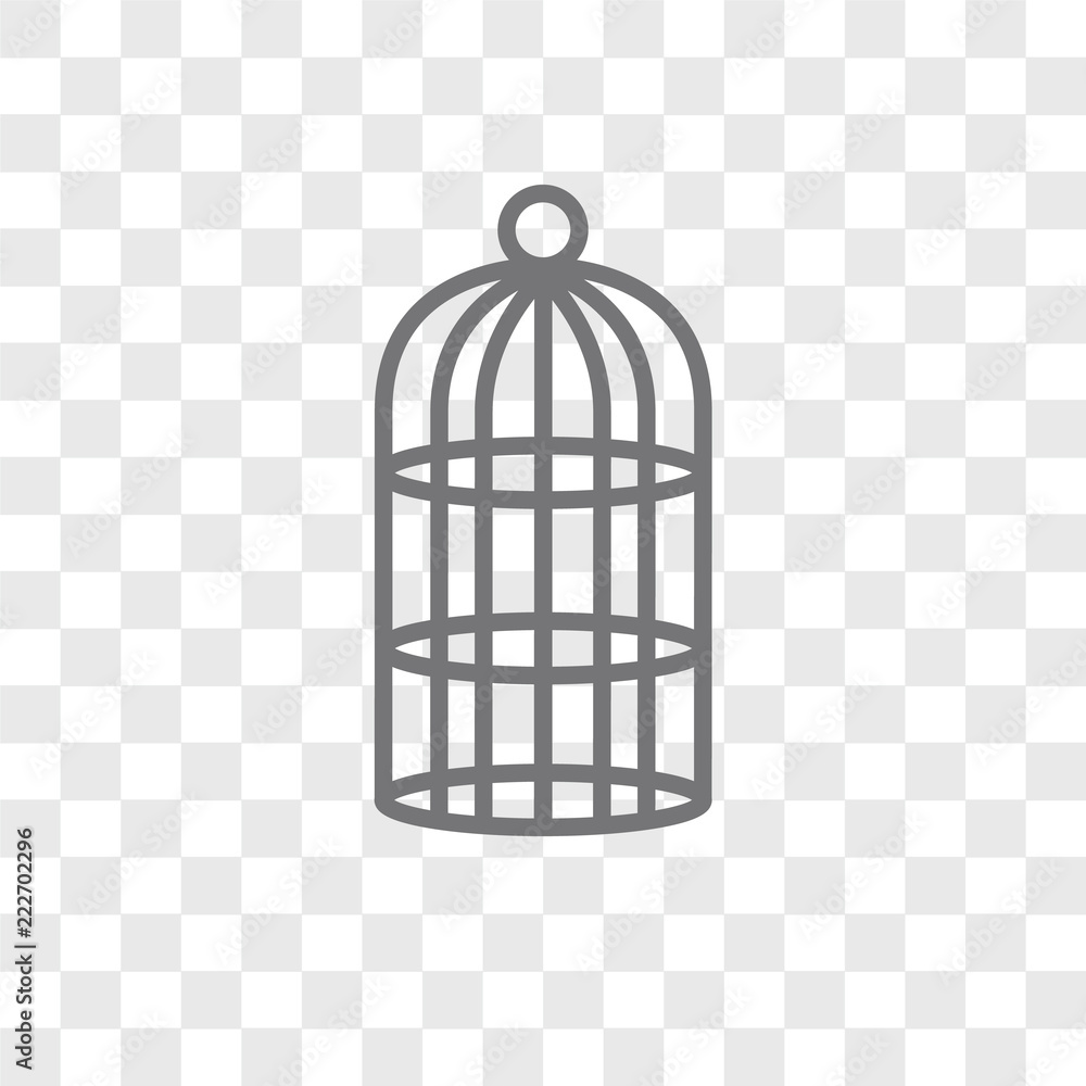 cage icons isolated on transparent background. Modern and editable cage ...