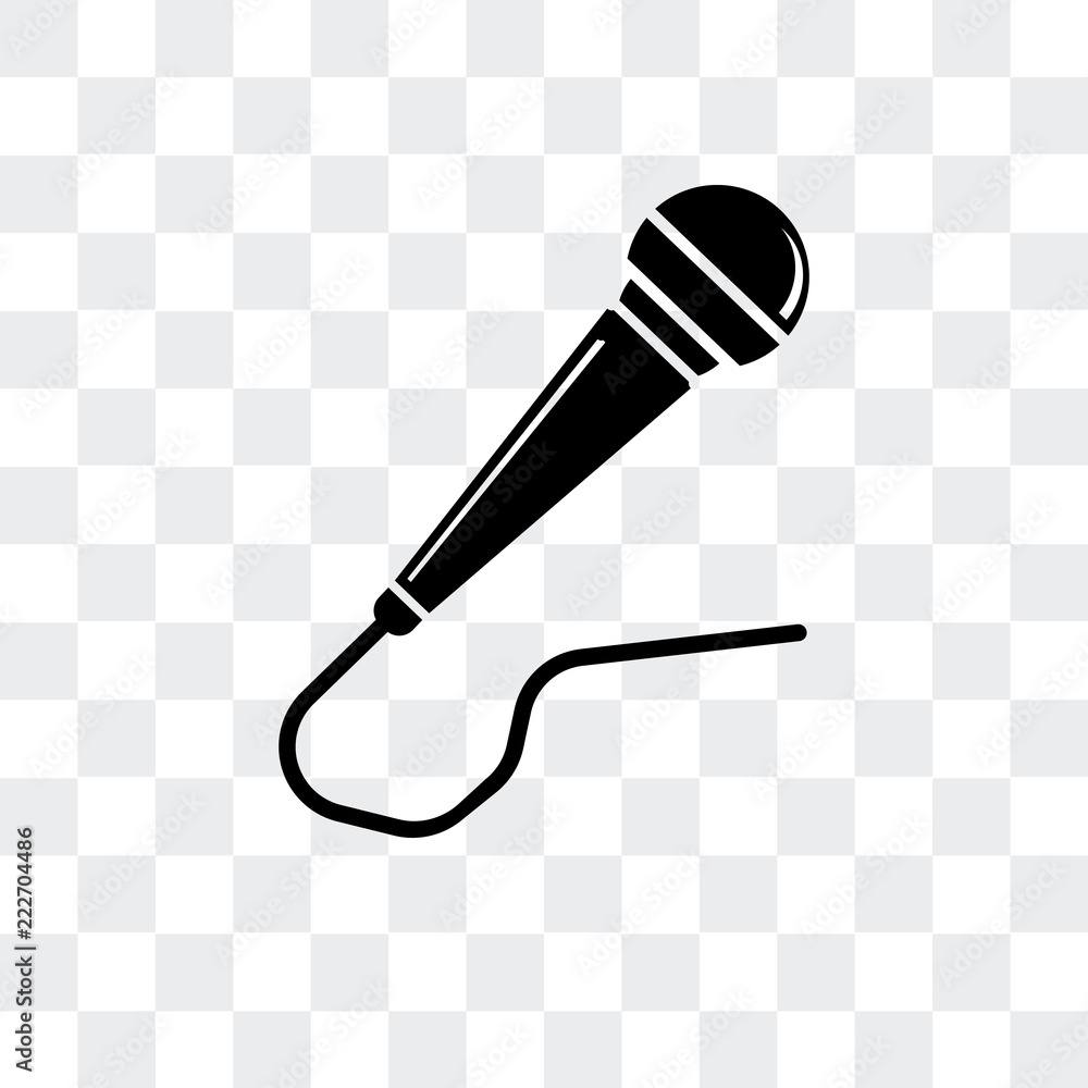 microphone icon isolated on transparent background. Modern and editable microphone icon. Simple ...