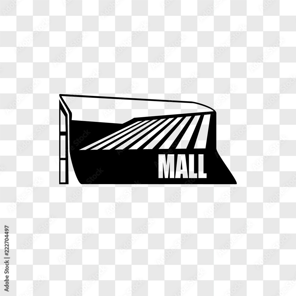 mall icons isolated on transparent background. Modern and editable mall ...