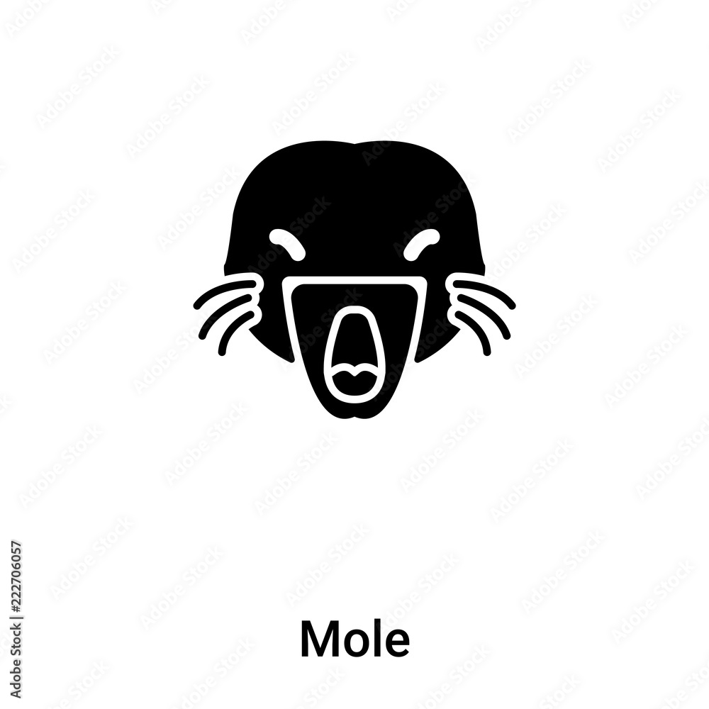 Mole icon vector isolated on white background, logo concept of Mole ...