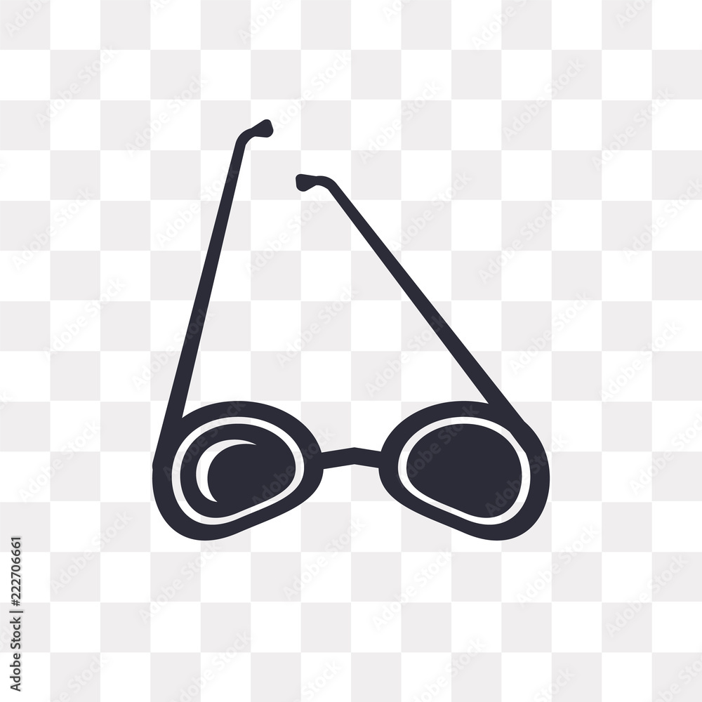sunglasses icon on transparent background. Modern icons vector ...