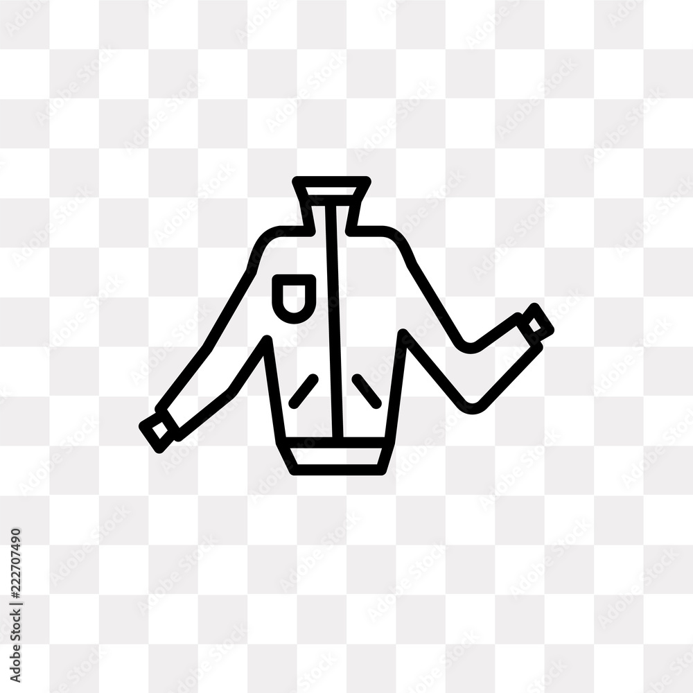 jacket icon on transparent background. Modern icons vector illustration ...