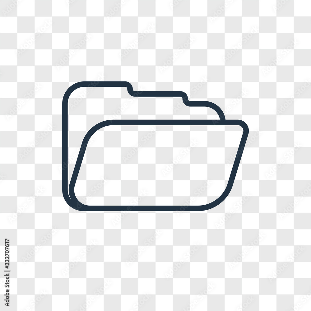 folder icons isolated on transparent background. Modern and editable ...