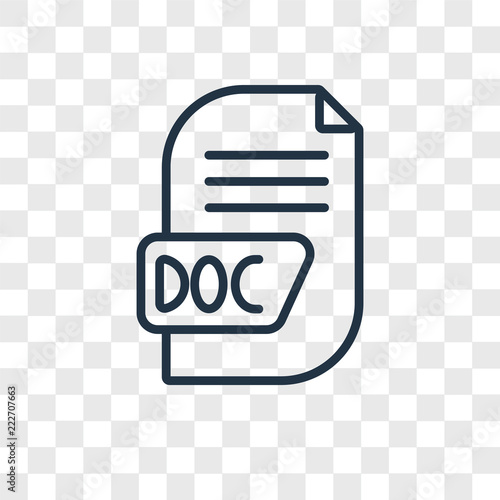 doc icons isolated on transparent background. Modern and editable doc ...