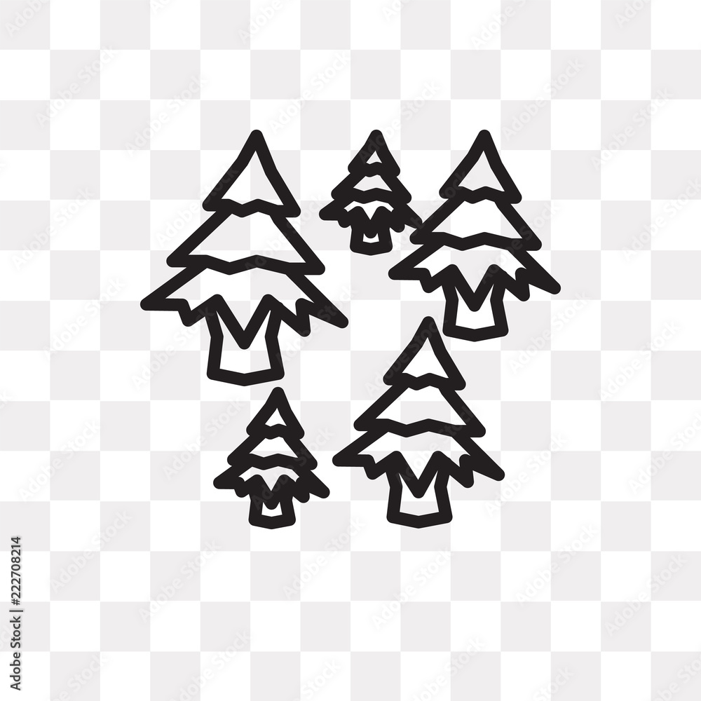 forest icon on transparent background. Modern icons vector illustration ...