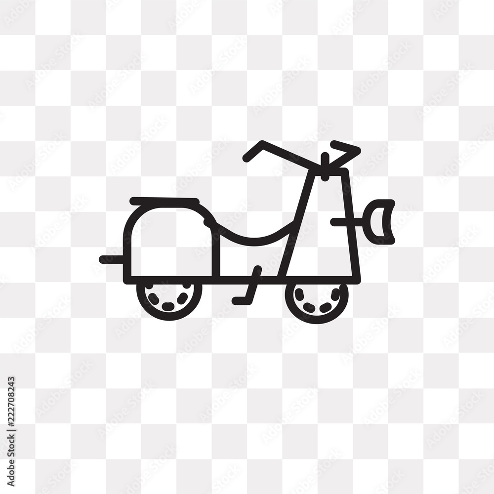 scooter icon on transparent background. Modern icons vector ...