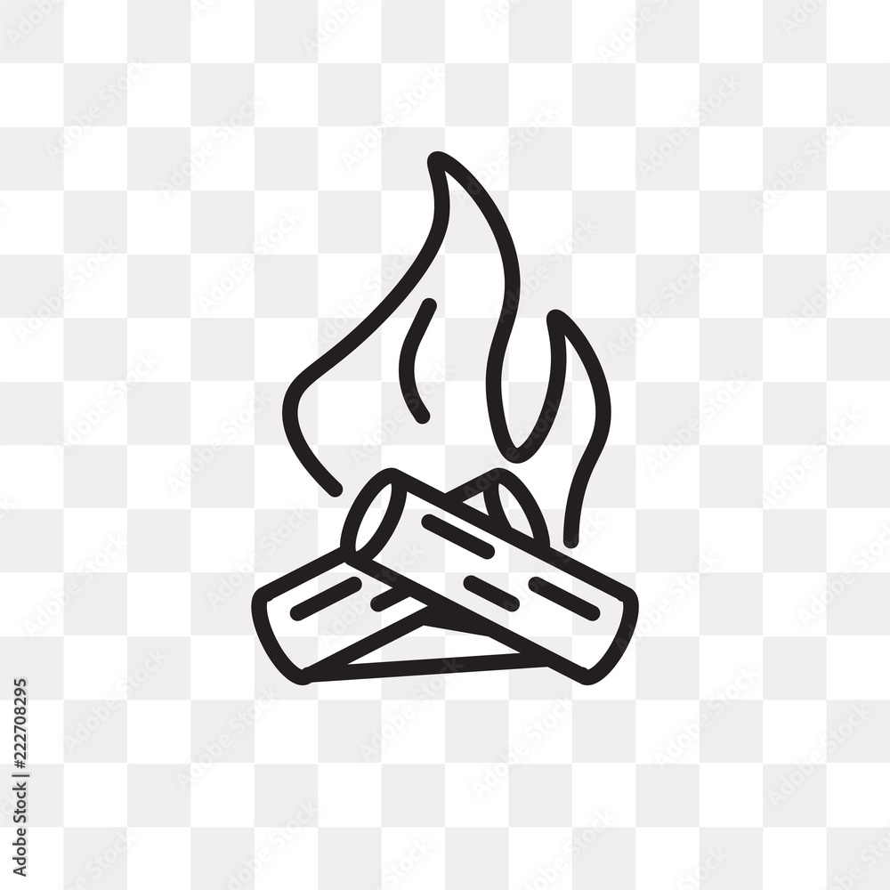 bonfire icon on transparent background. Modern icons vector ...