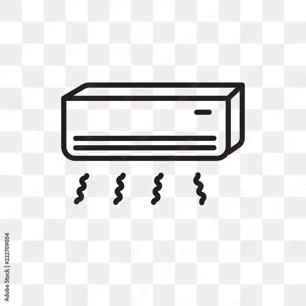 air conditioner icon on transparent background. Modern icons vector ...