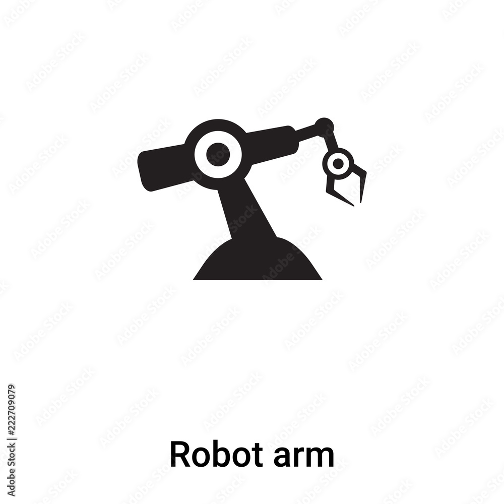 Robot arm icon vector isolated on white background, logo concept of ...