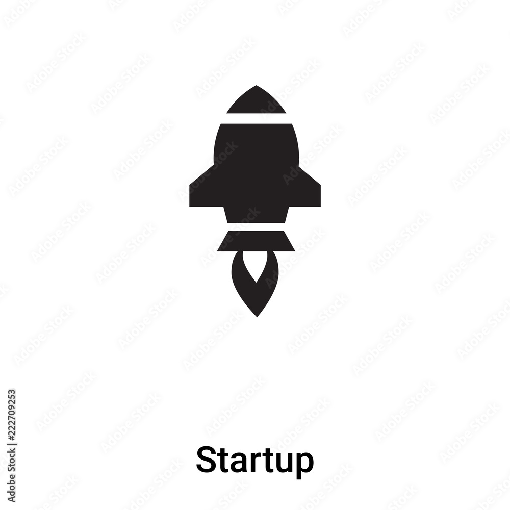 Image vectorielle Stock Startup icon vector isolated on white ...