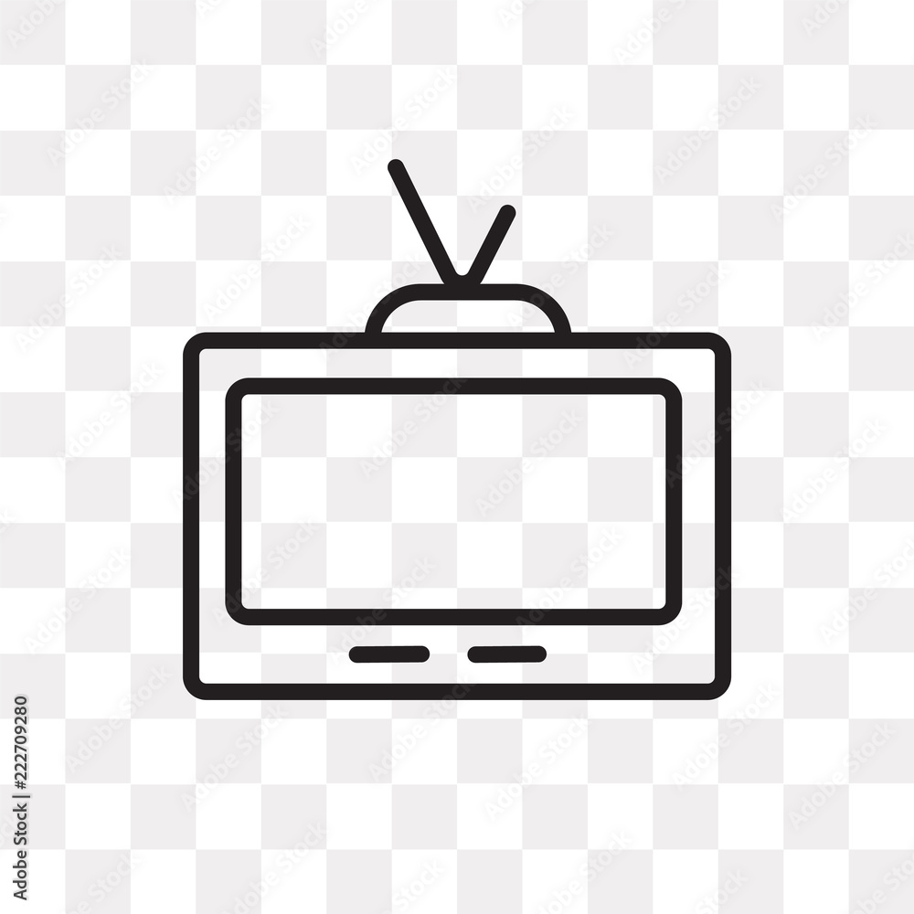 television icon on transparent background. Modern icons vector ...