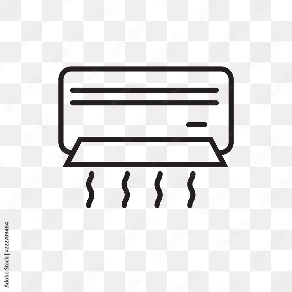 air conditioner icon on transparent background. Modern icons vector ...