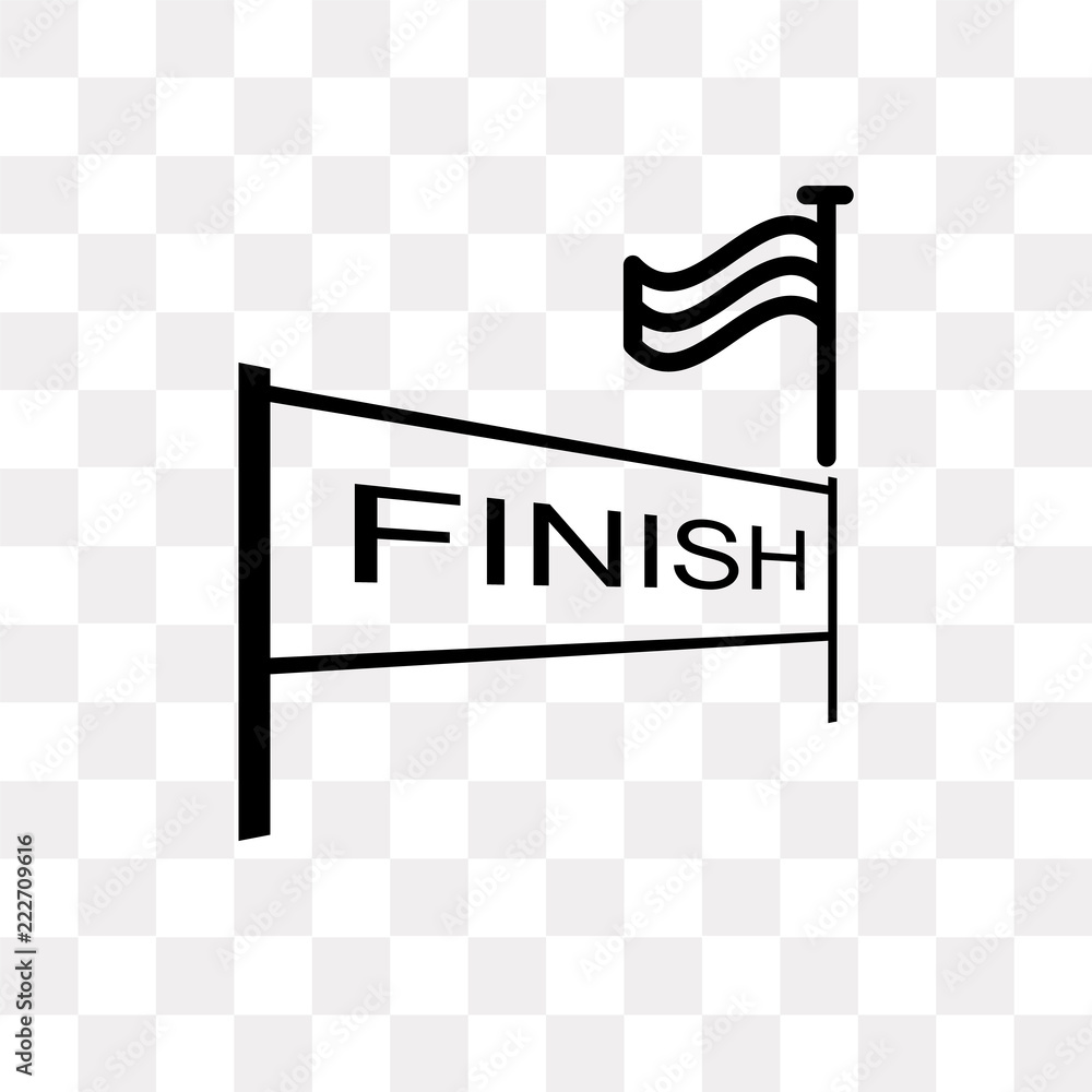 finish icon on transparent background. Modern icons vector illustration ...