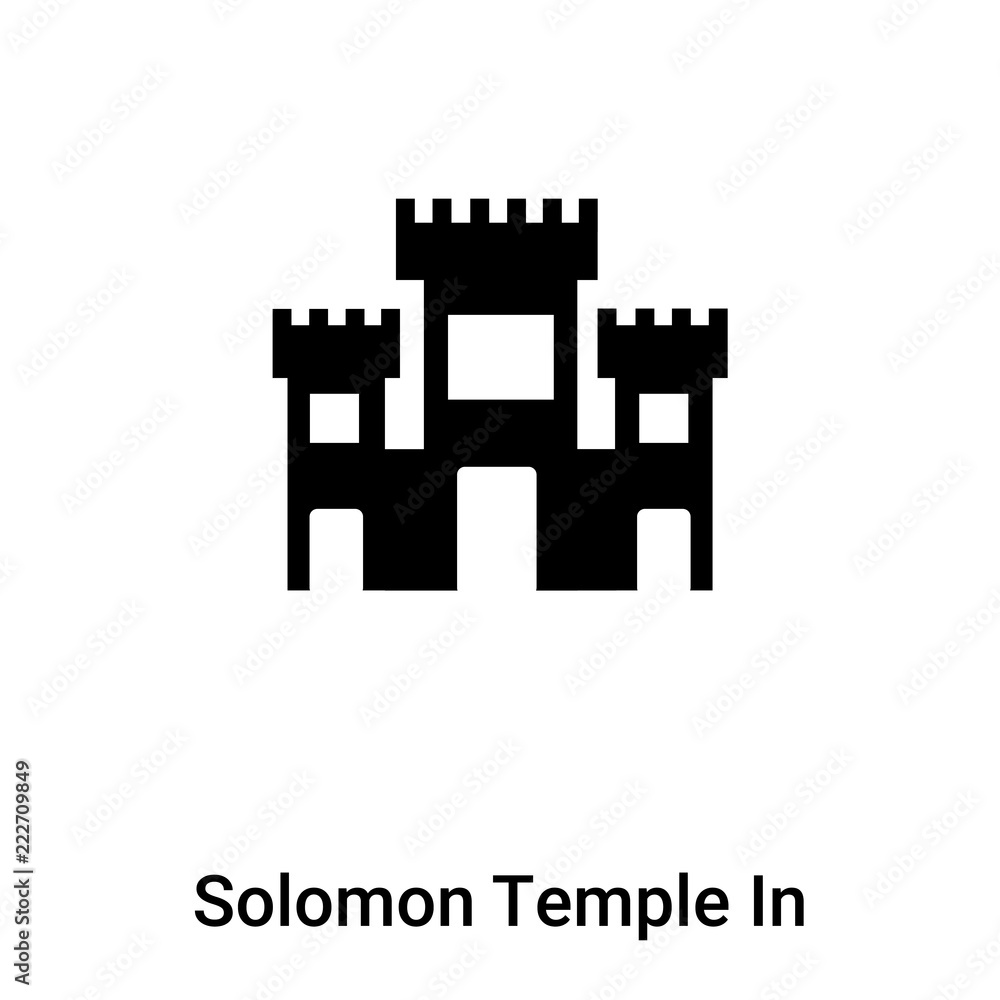 Solomon Temple In Jerusalem icon vector isolated on white background ...