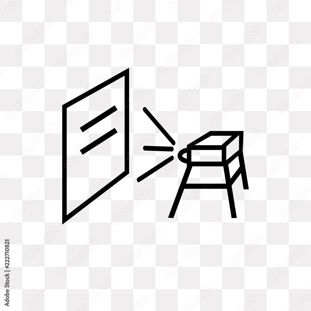 classroom projector icon on transparent background. Modern icons vector ...