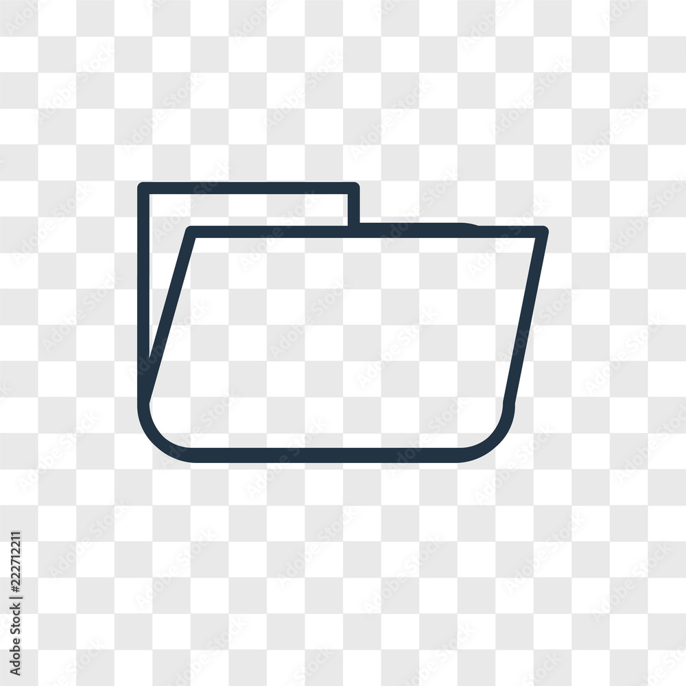 folder icons isolated on transparent background. Modern and editable ...