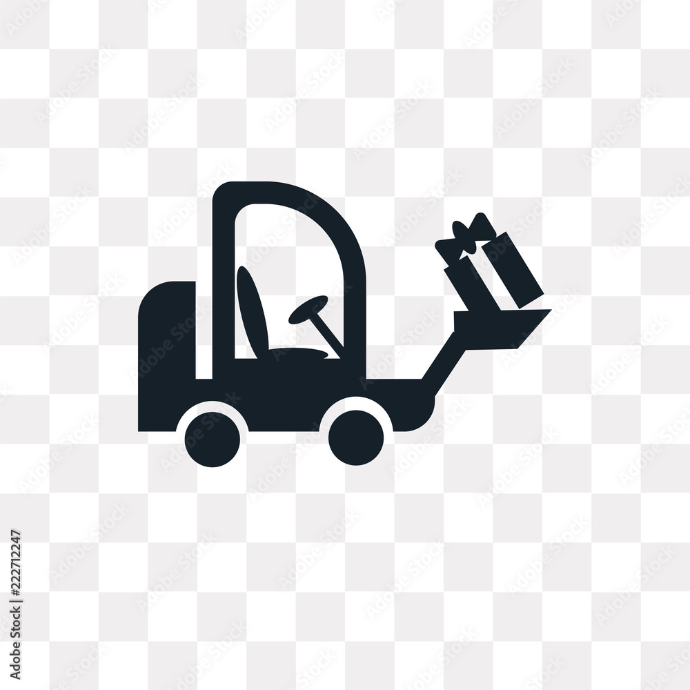 forklift icon on transparent background. Modern icons vector ...